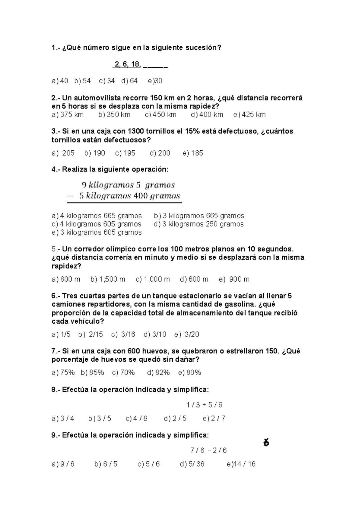 Examen de Habilidad verbal Examen de Admisión 2023 - 1.- ¿Qué número sigue en la siguiente ...