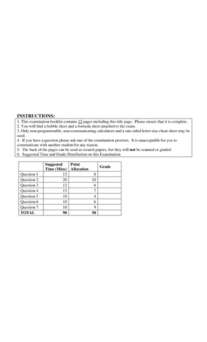 AFM 274 Midterm #1 Study Package - Chapter 17: Capital Structure in a Perfect Market Equity vs ...