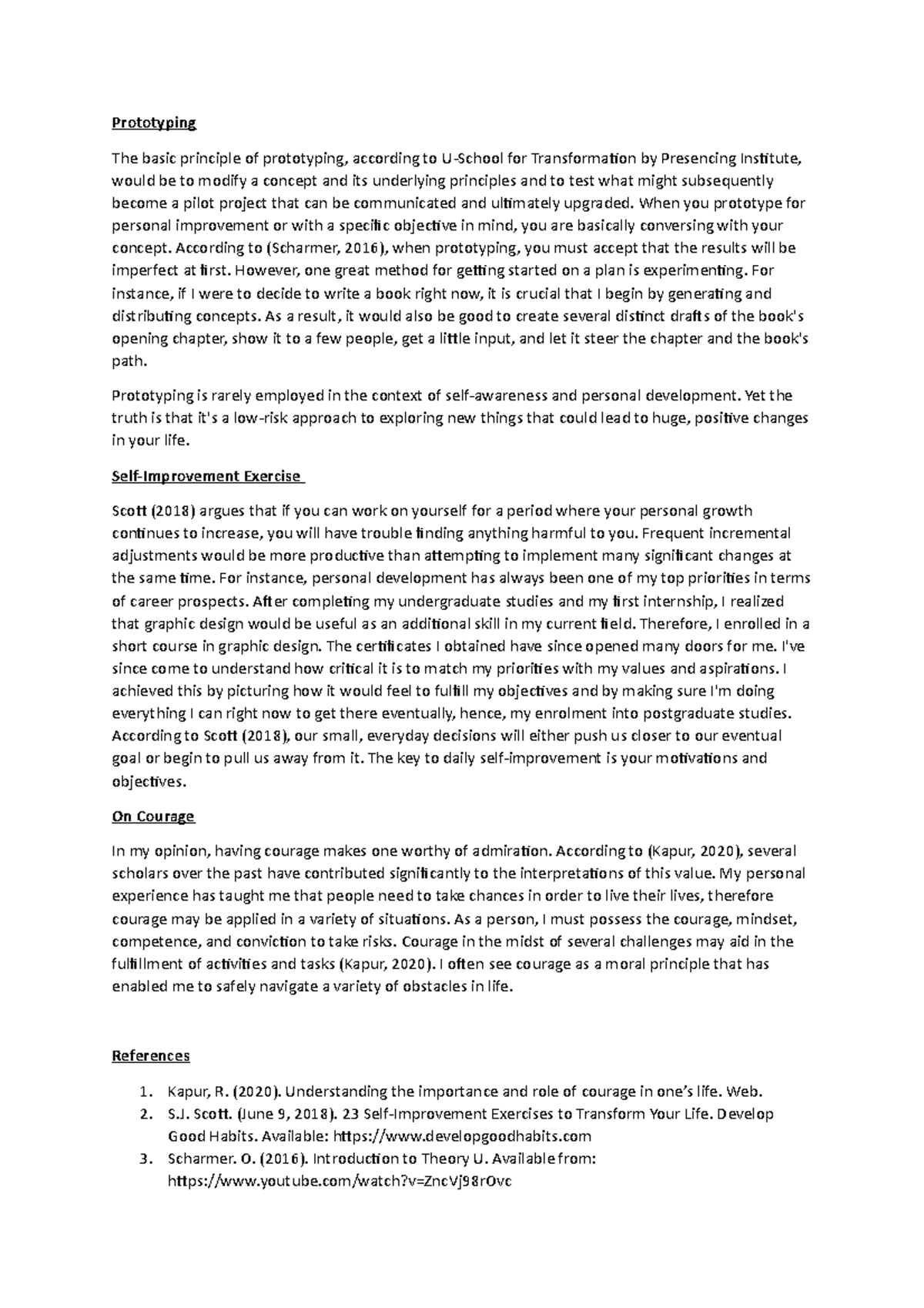 Week 4 Assessment Reflective journal - Prototyping The basic principle ...