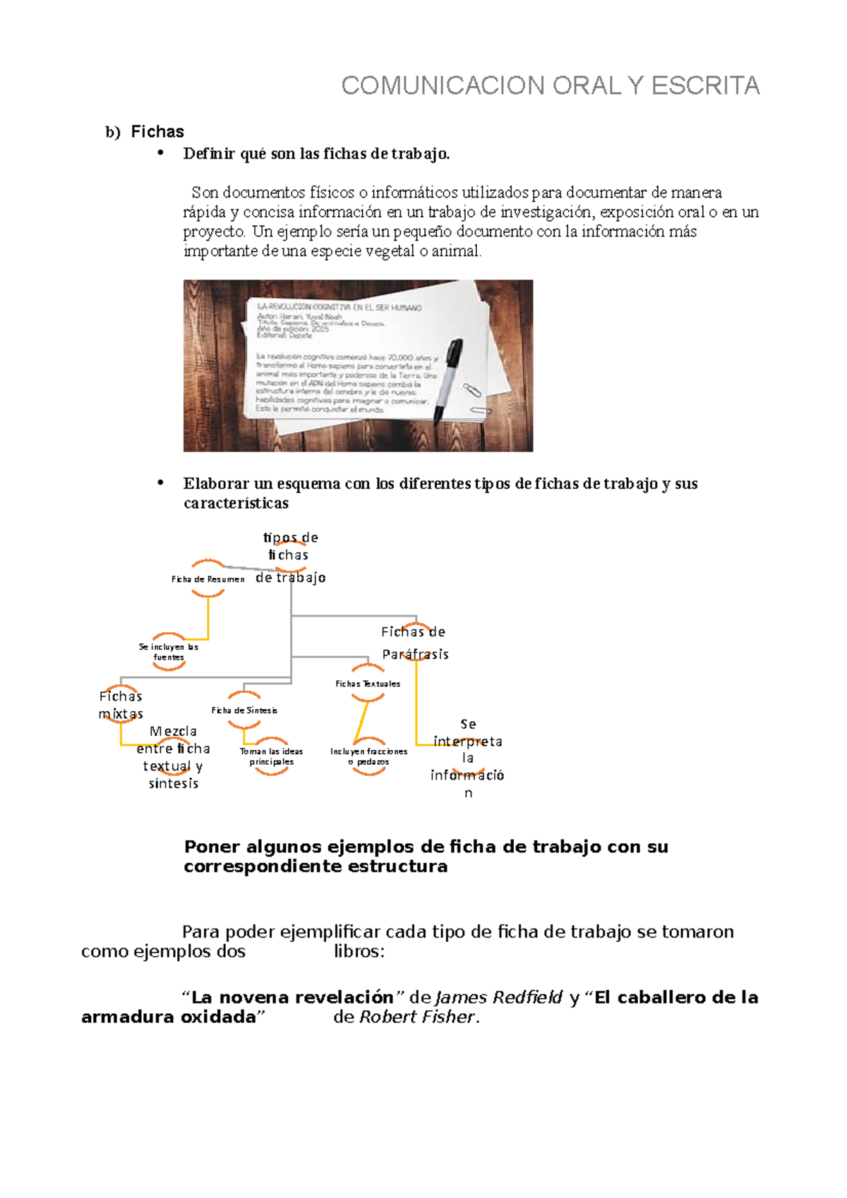 WIKI 2 - COE tv 2 - COMUNICACION ORAL Y ESCRITA b) Fichas - Definir qué ...