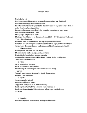Module 2 Notes - Kin 232 - allowable sharing is from one student to ...