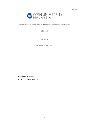 NOTA Hubungan Etnik - NOTA HUBUNGAN ETNIK TOPIK 2 Topik 2 Konsep Asas Hubungan Etnik 2 Konsep ...