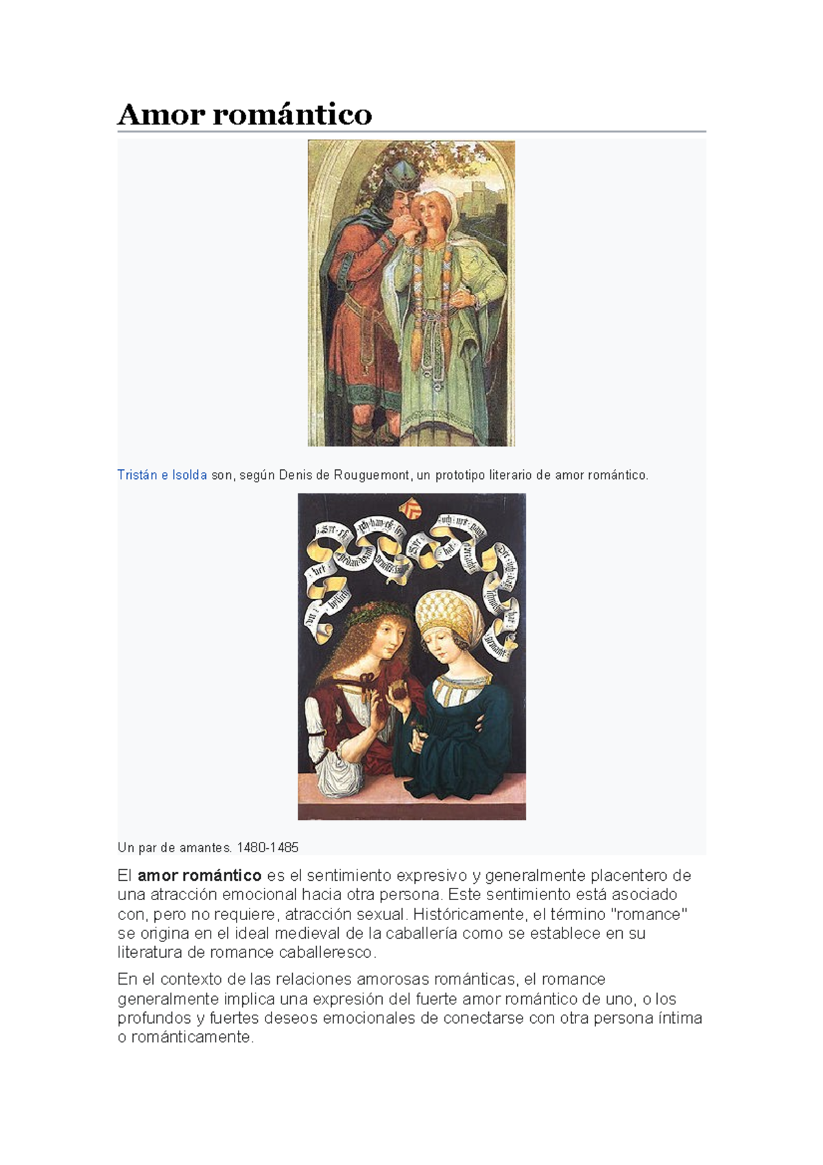 Amor romántico - gaaaaaaaaaaaaaaaaaaaaaaaaaa - Amor romántico Tristán e ...