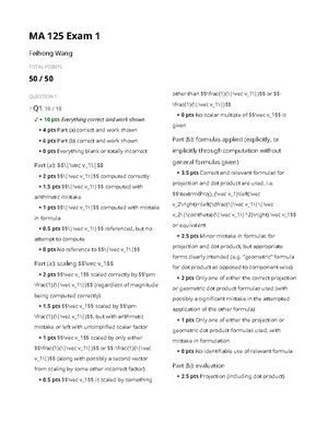 Final Exam / Midterm - MA 125 Exam 2 Arosh De Silva TOTAL POINTS 50 / ...