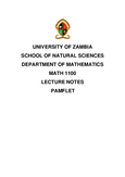 Introduction to mathematics - 1100 - UNZA - Studocu