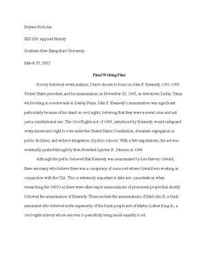 HIS-200 6-3 Historical Analysis Essay Progress Check 2 - Emily Oravetz ...