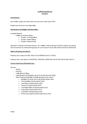 Scots Property Law 2 Original Acquisition, Co-Ownership and Possession ...