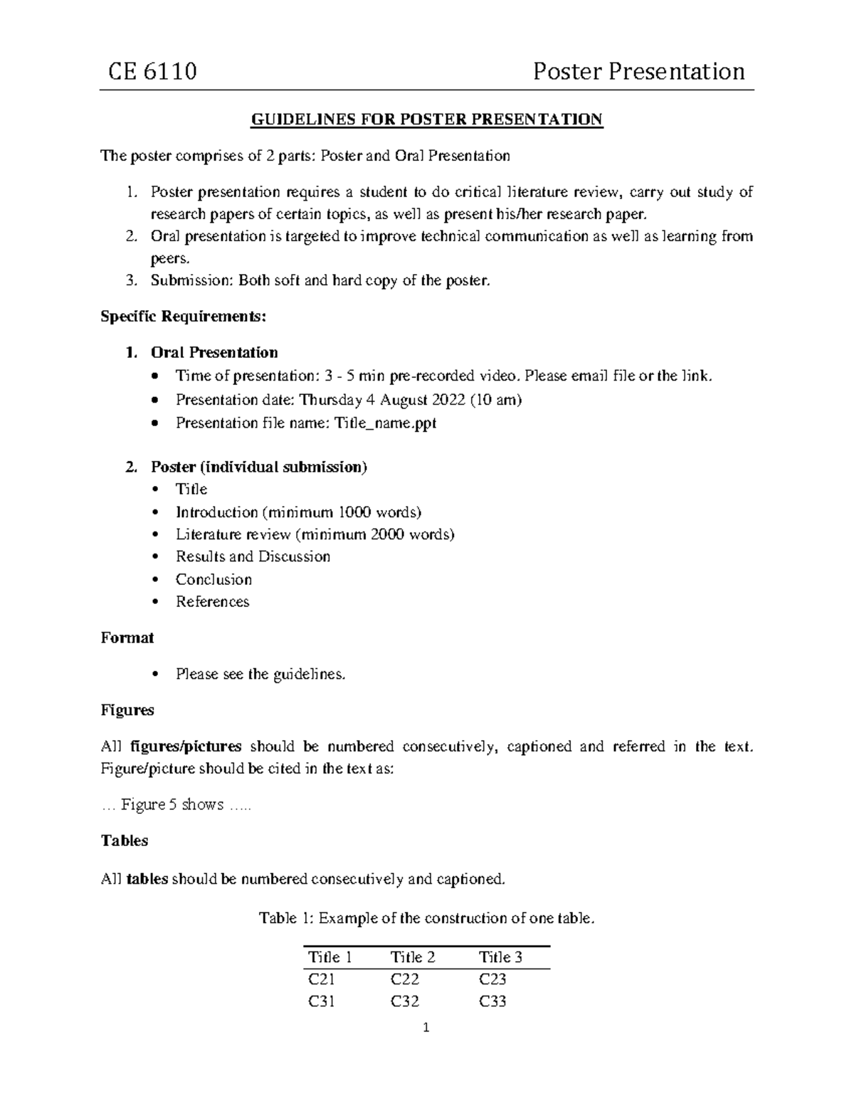 Poster Position 2022 - CE 6110 Poster Presentation 1 GUIDELINES FOR ...
