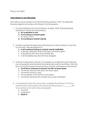 Unit 6 - Rotational Motion Worksheet KEY - Physics 1021 PASS Rotational ...