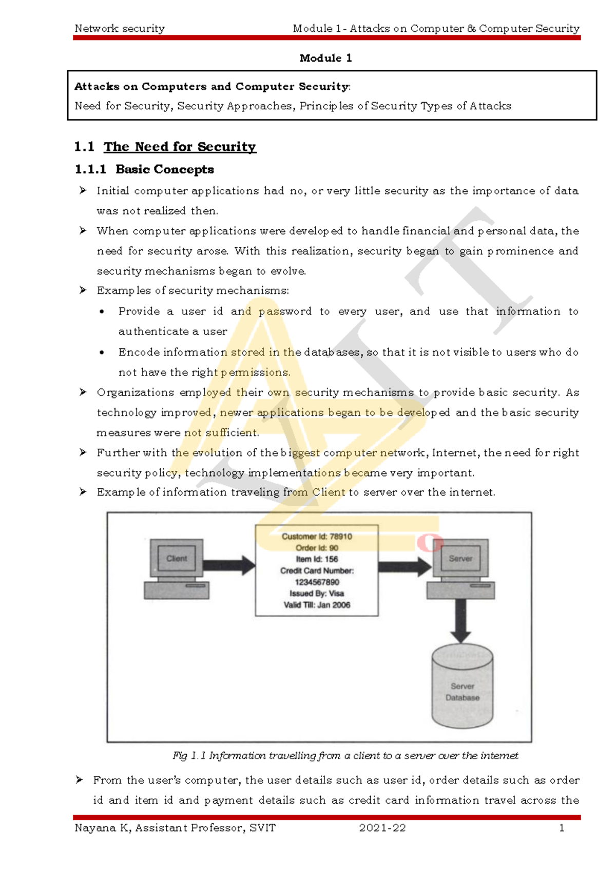 Ns Mod1 Az Documents This Notes R Very Useful Module 1 Attacks On