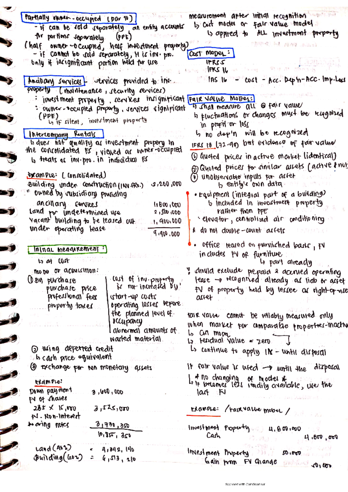 Investment property lecture - Managerial Accounting` - Studocu