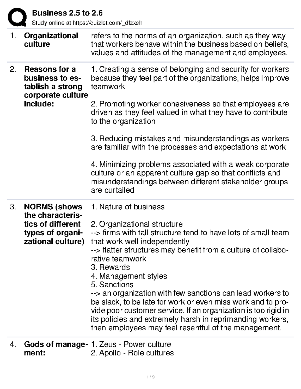 Business 2.5 to 2 - notes - Study online at quizlet/_dfzxeh ...