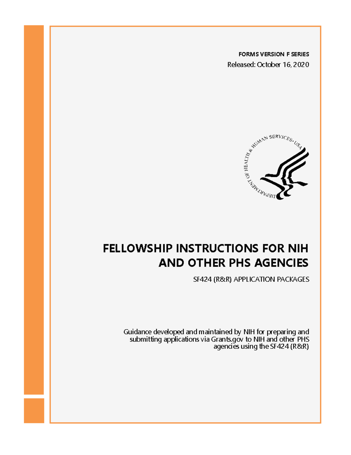 How does the fellowship form appears: an example. - FORMS VERSION F ...