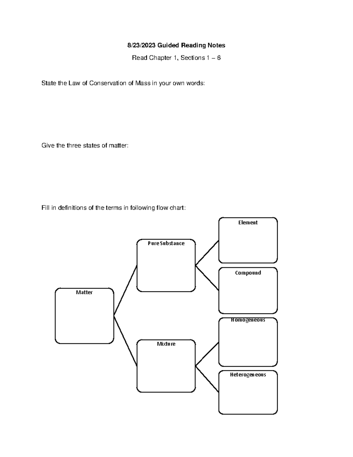 0823 Guided Reading Notes - 8 /2 3 /2023 Guided Reading Notes Read ...
