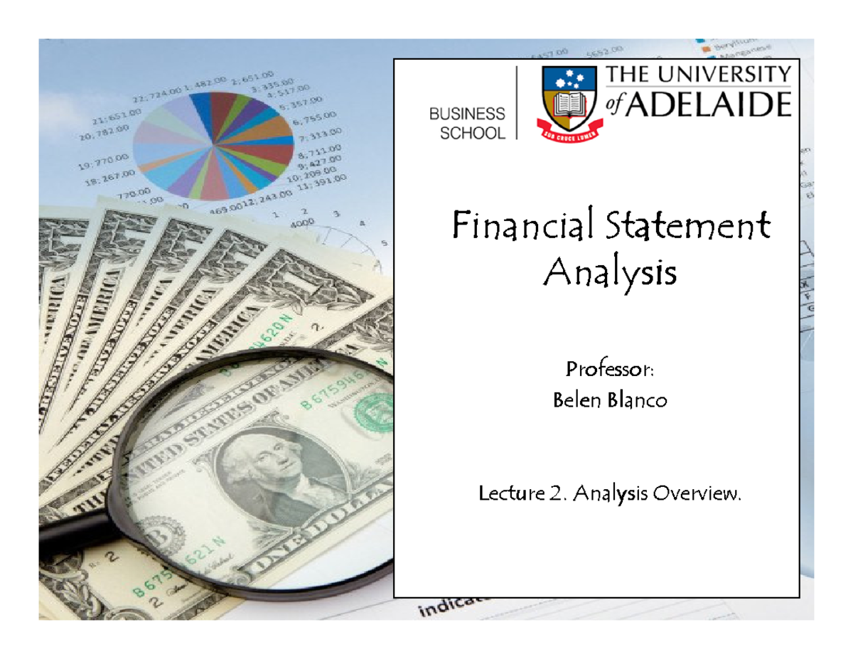 Lecture 2 FSA S1 2022 Final Class - Financial Statement Financial ...