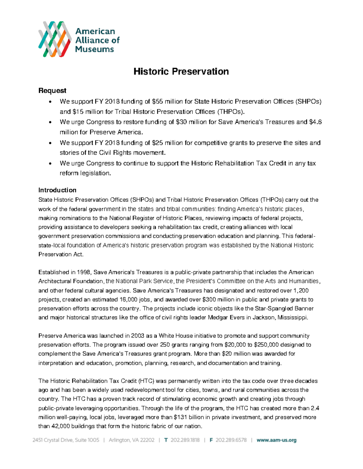 Brief-historic-preservation - Historic Preservation Request We support ...