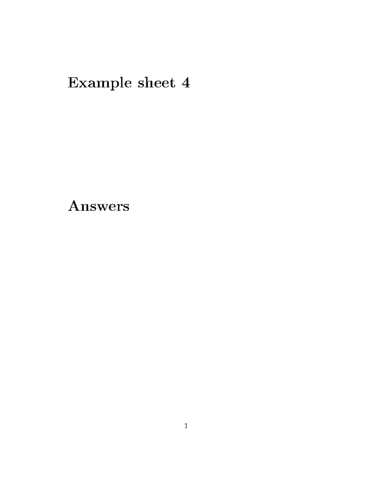 Ex Sheet 4solutions - Example sheet 4 Answers Cosmology and Particle Physics Toby Wiseman ...