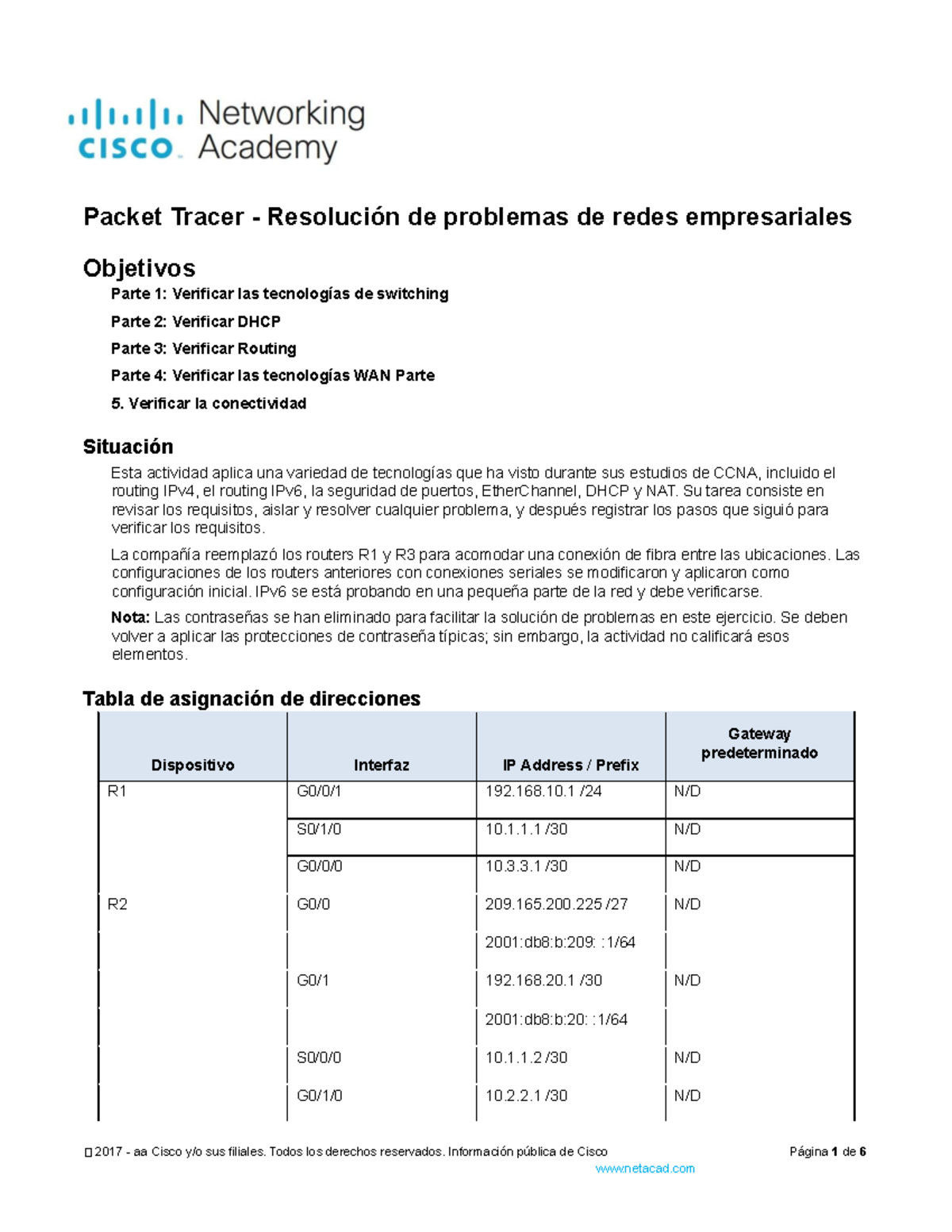 12 - sii - 2017 - aa Cisco y/o sus filiales. Todos los derechos ...