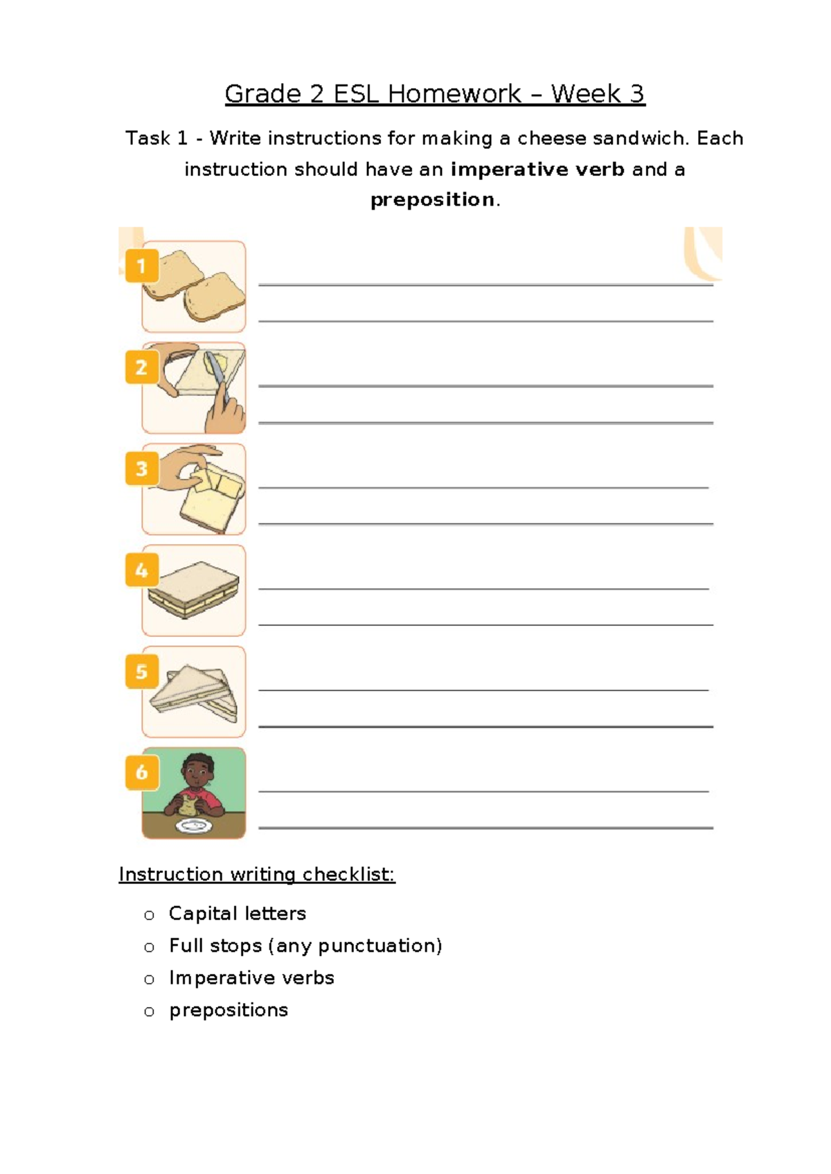 ESL Homework Week 3 - Maths WEEK - Toán ôn tập - Grade 2 ESL Homework ...