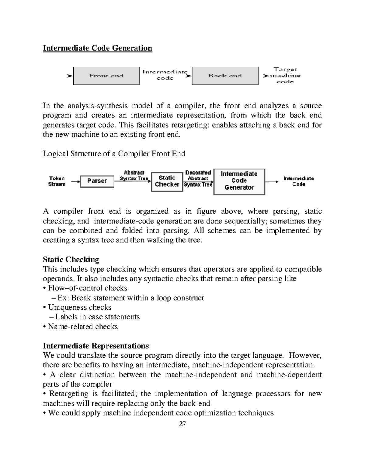 Publication 3 230 1410 - Study well for exams - Intermediate Code Generation In the - Studocu