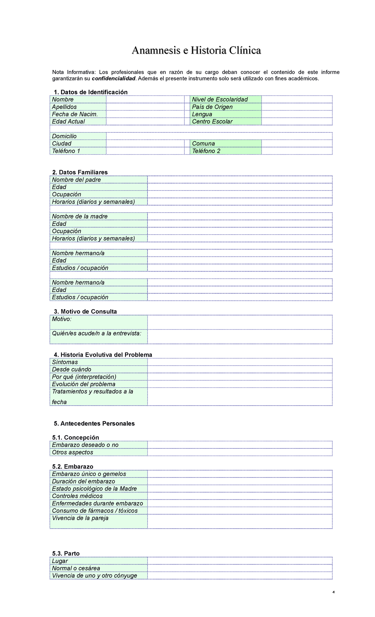 Formato Anamnesis - Anamnesis e Historia ClínicaAnamnesis e Historia ...