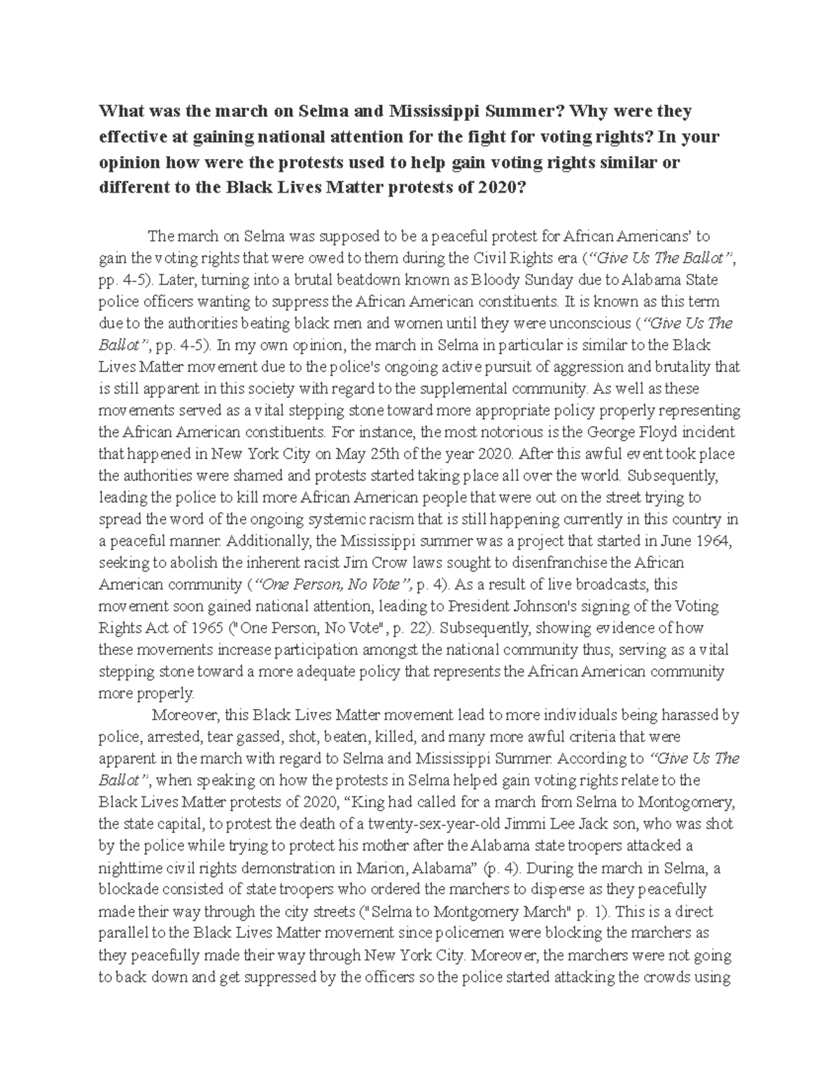 POL 310 Writing response 6 7 - POL 310 - ISU - Studocu