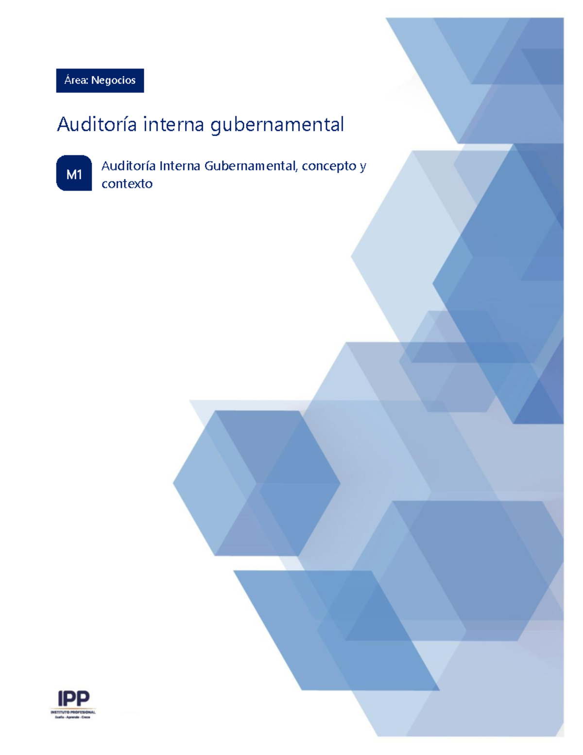 M1 - Auditoria interna gubernamental - Warning: TT: undefined function: 32 Warning: TT ...