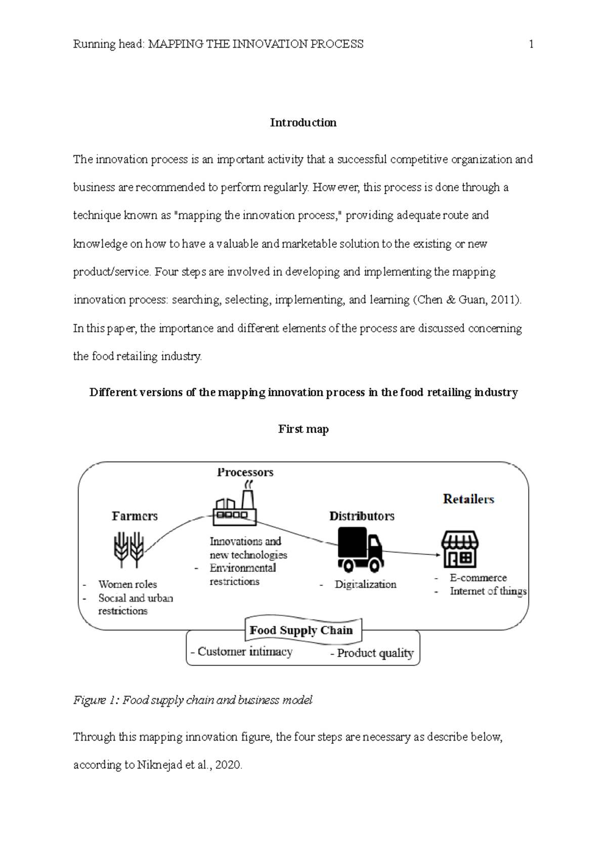 Mapping the Innovation Process - Running head: MAPPING THE INNOVATION ...