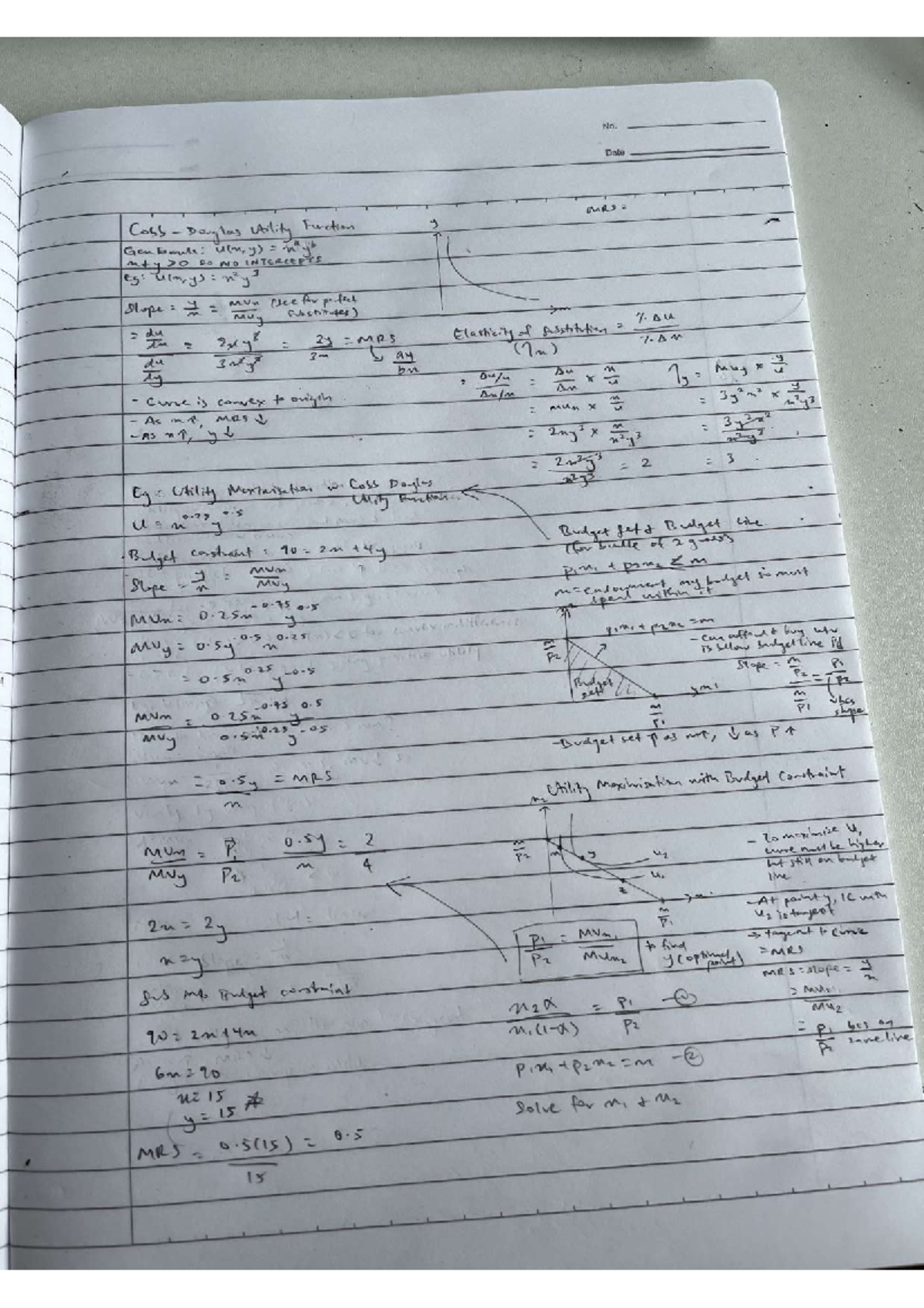 Cobb Douglas Utility Function - No. Date Coss- Douglas utility Function ...