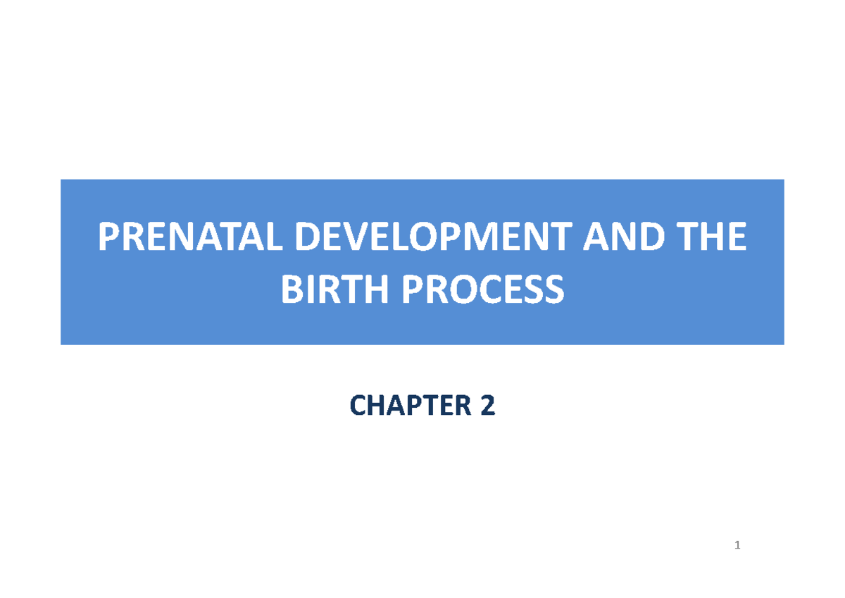 CAD Chapter 2 Slides - Child and adolescent development - PRENATAL ...