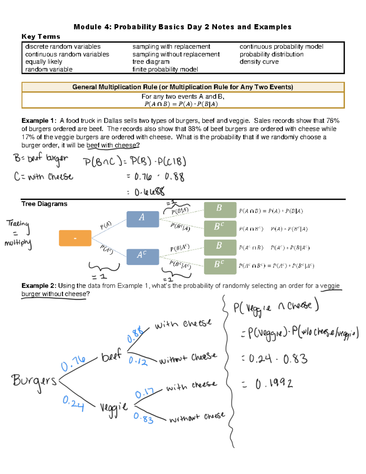 M4D2 Notes - Module 4: Probability Basics Day 2 Notes and Examples Key ...