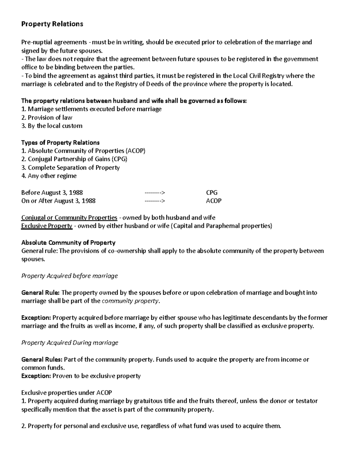 7. Property Relations - An essay should have a single clear central ...
