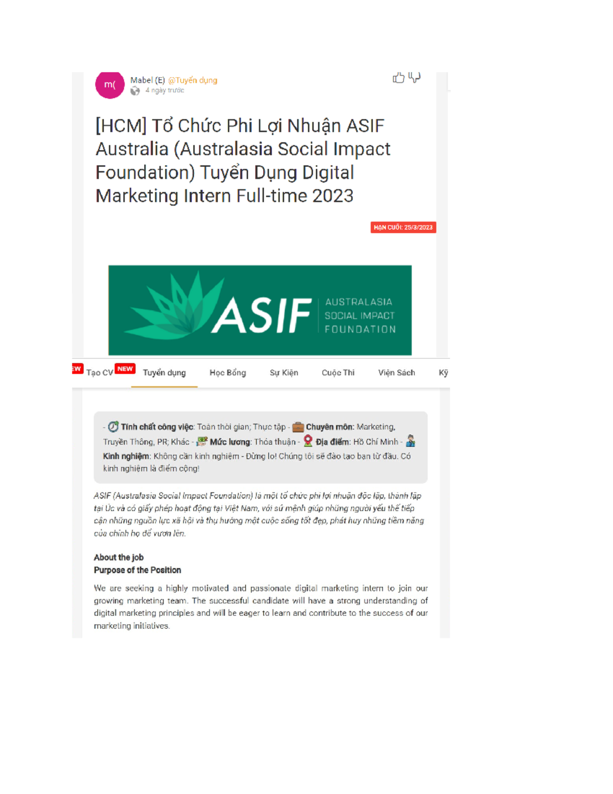 Cover Letter - DO GIA HUY - COVER LETTER Dear Mr./Ms. HR, I am excited to apply for the DIGITAL ...