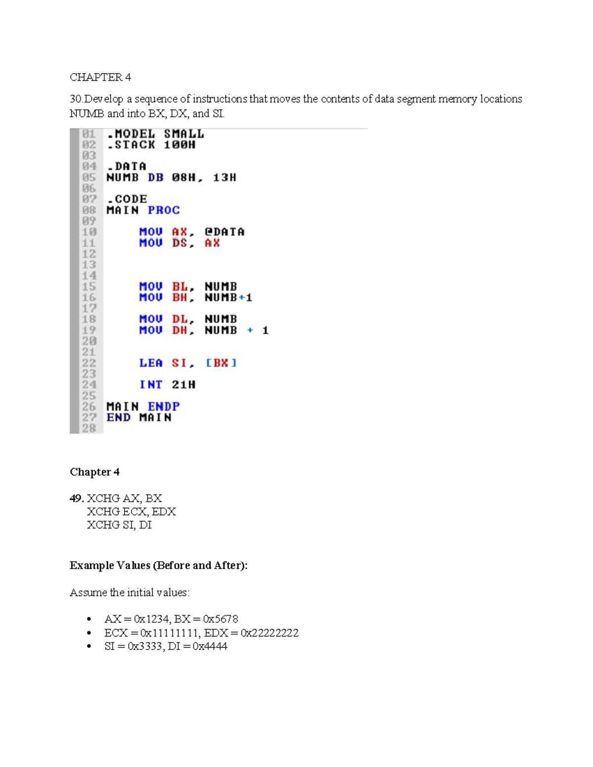 4-5-6 - micro - CHAPTER 4 30 a sequence of instructions that moves the ...