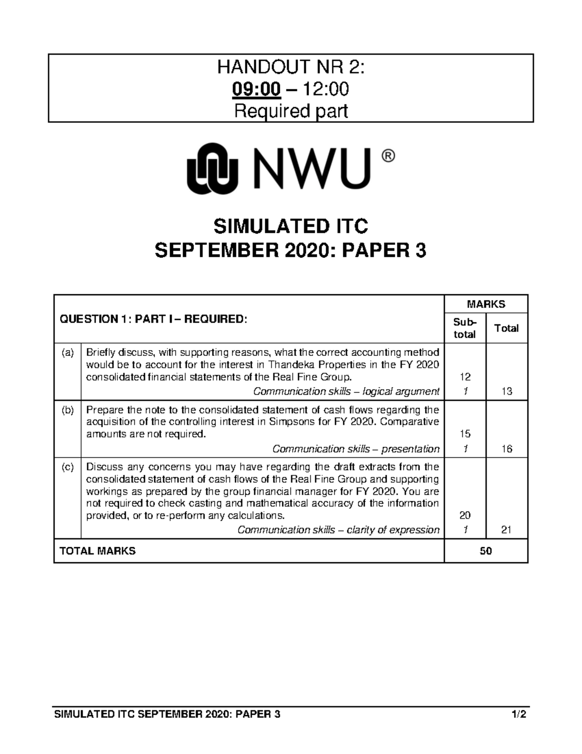 September+Sim+ITC+2020+-+P3+-+Required - SIMULATED ITC SEPTEMBER 2020 ...