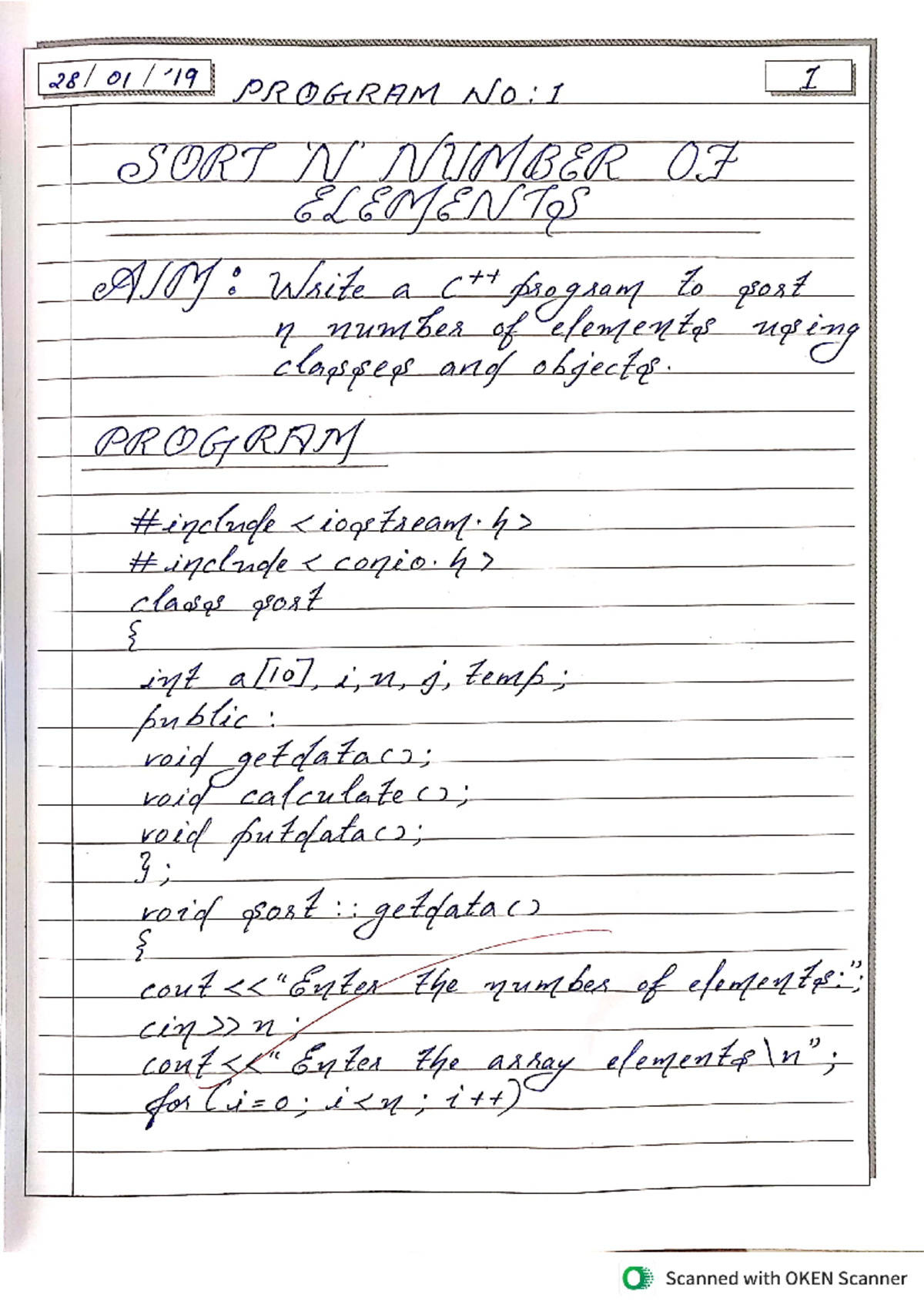 Crecord Cpp Lab Exam Programseasy Notes Program No1 I Sort N Number 07 Elements Ally
