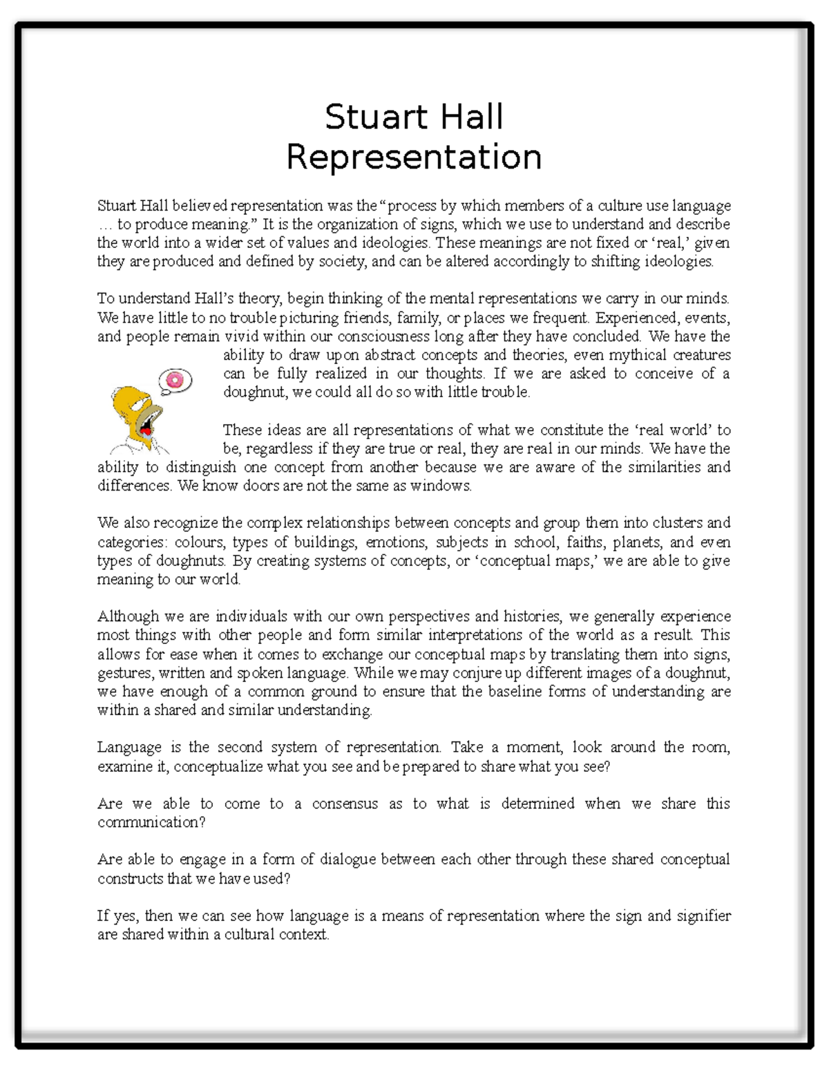 Stuart Hall - English and social justice - Stuart Hall Representation ...