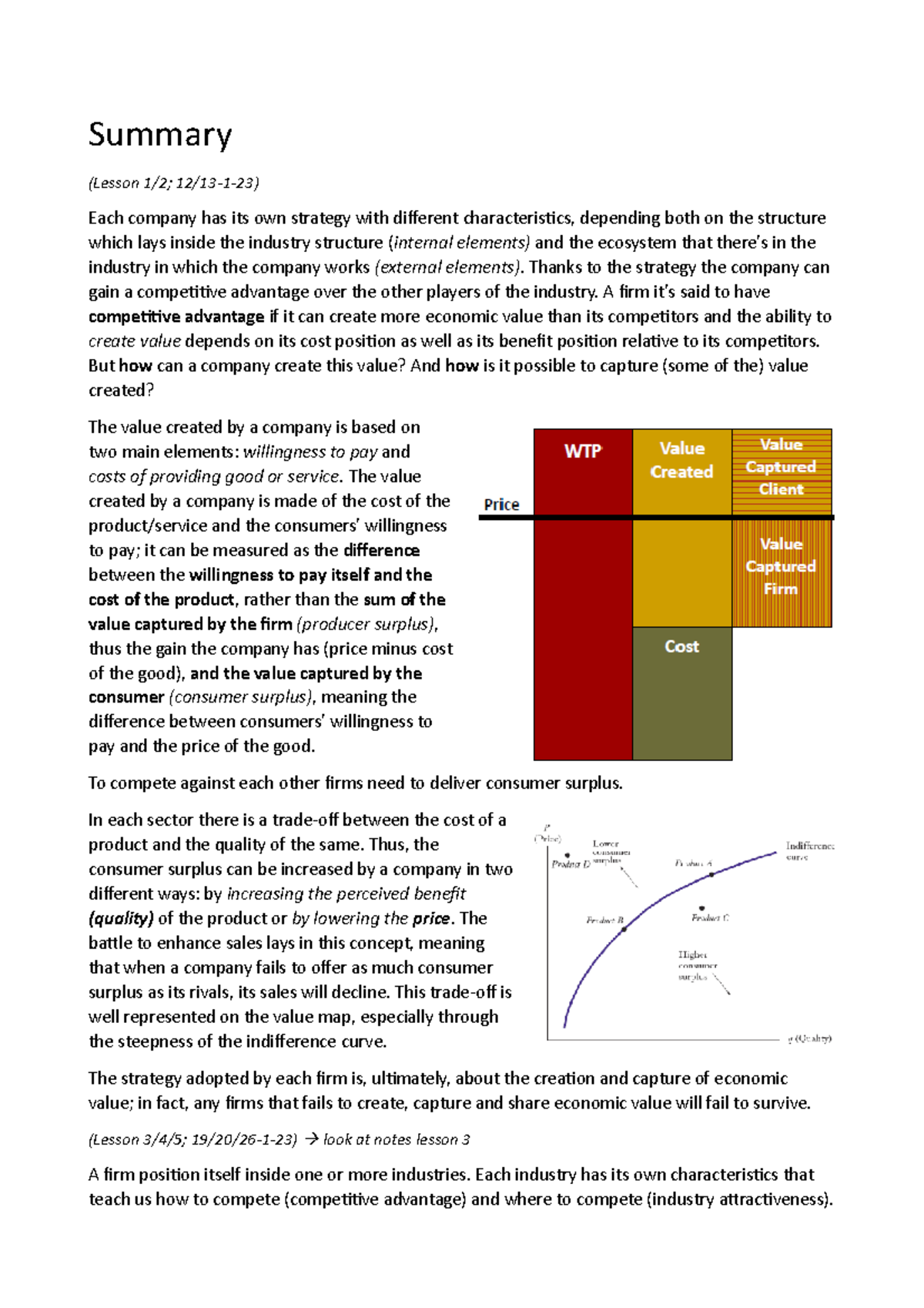 Summary - Summary (Lesson 1/2; 12/13-1-23) Each company has its own ...