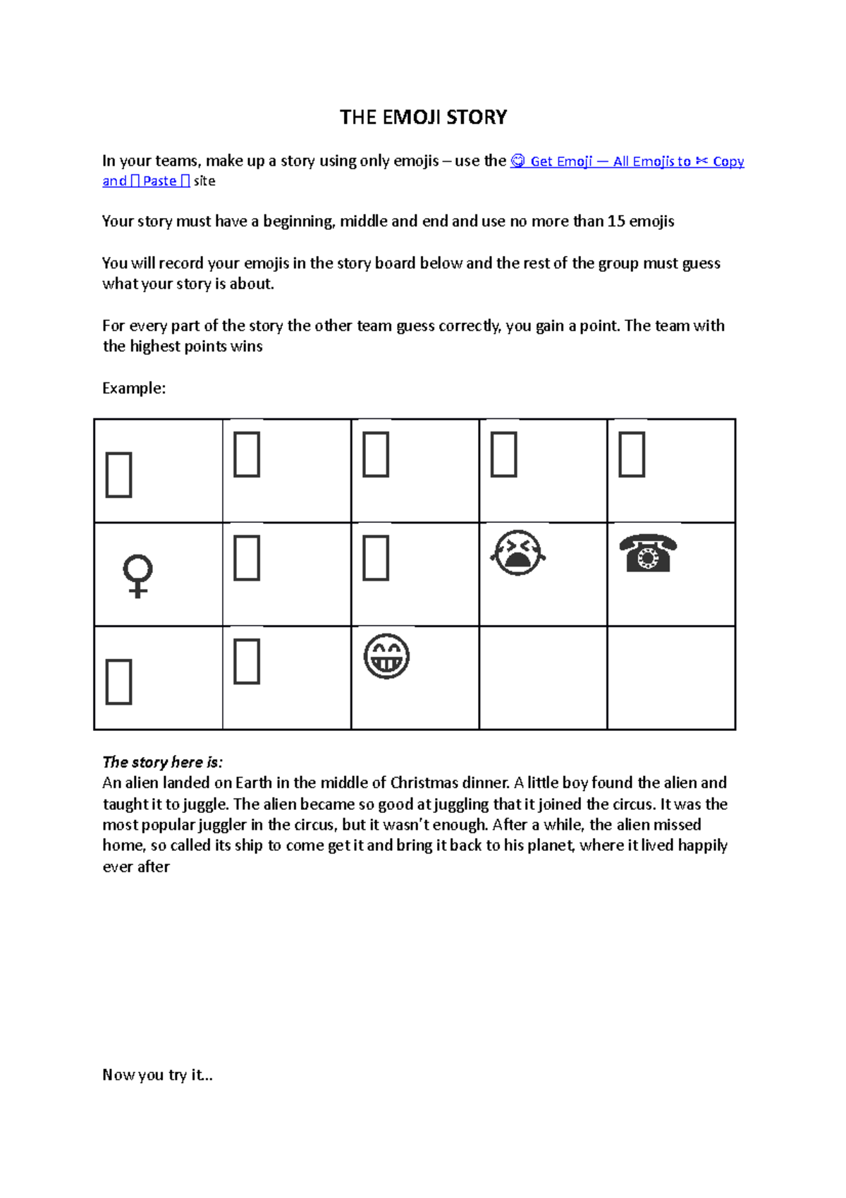 THE Emoji Story - This is a business level 3 pearson work. It is an ...