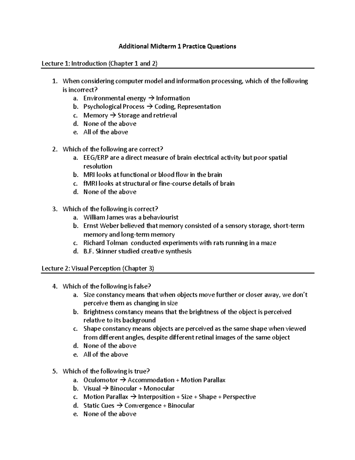 Midterm 1 Additional Practice Questions - Warning: TT: undefined function: 32 Warning: TT ...