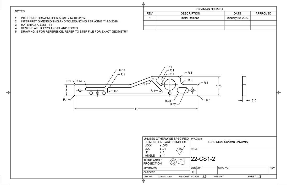 22-CS1-2 Drawing v2 - textbook - TITLE DRAWN CHECKED APPROVED SCALE ...