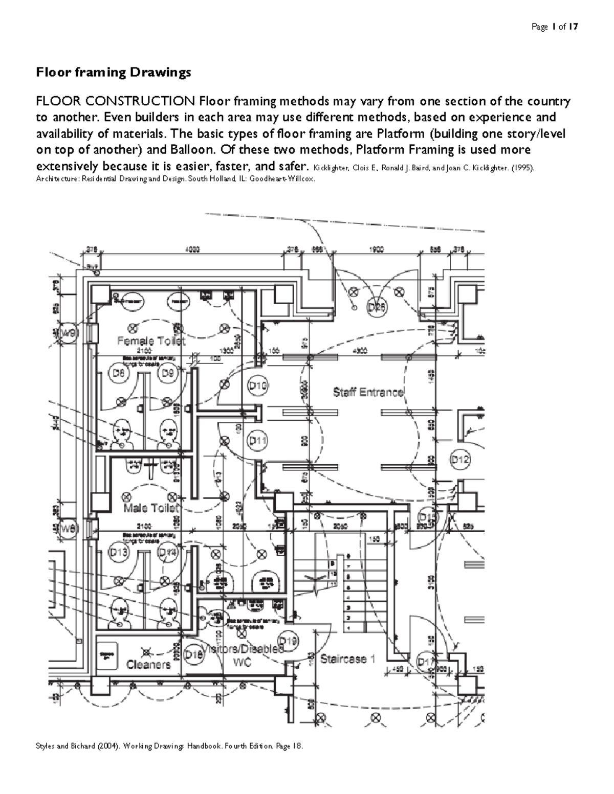 Lect. F5. Floor Framing Plan - Floor framing Drawings FLOOR ...