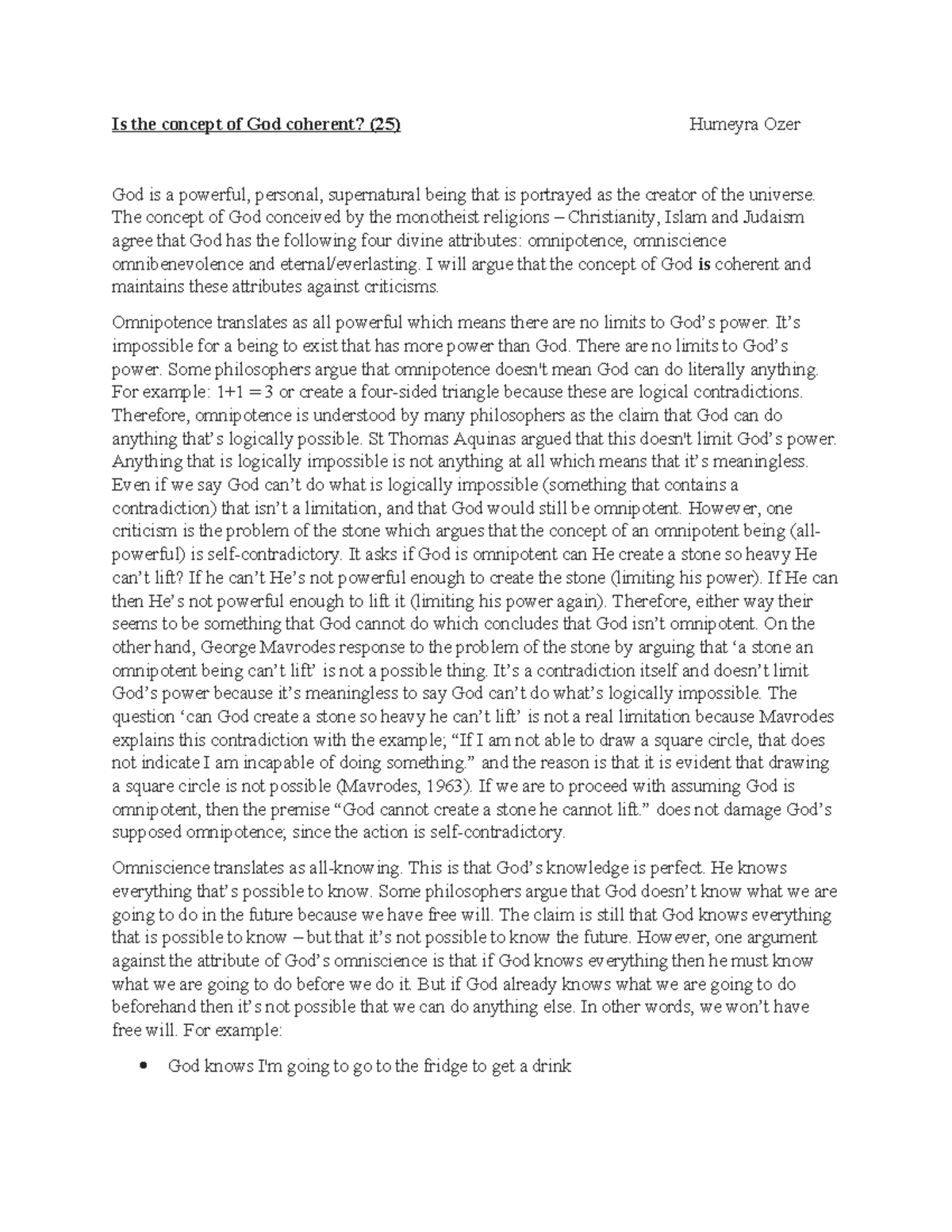 Is the concept of God coherent (25) - The concept of God conceived by ...