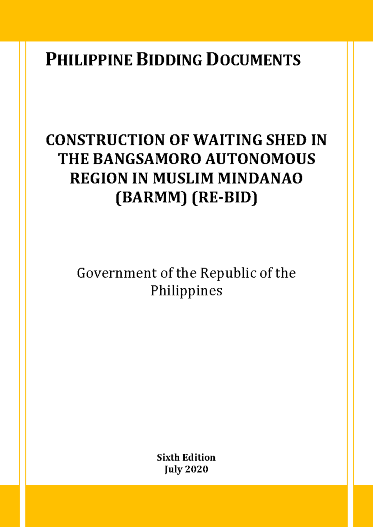 Bid-Docs Waiting-Shed 09262022-1 - PHILIPPINE BIDDING DOCUMENTS ...