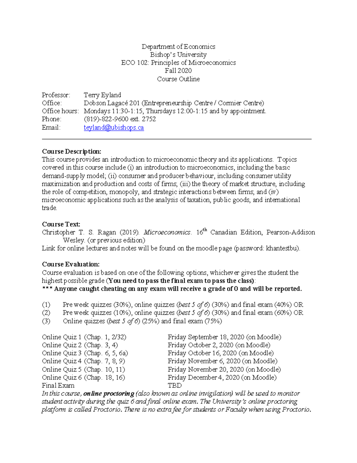 ECO 102 F20 Hybrid or online - Department of Economics Bishop’s ...