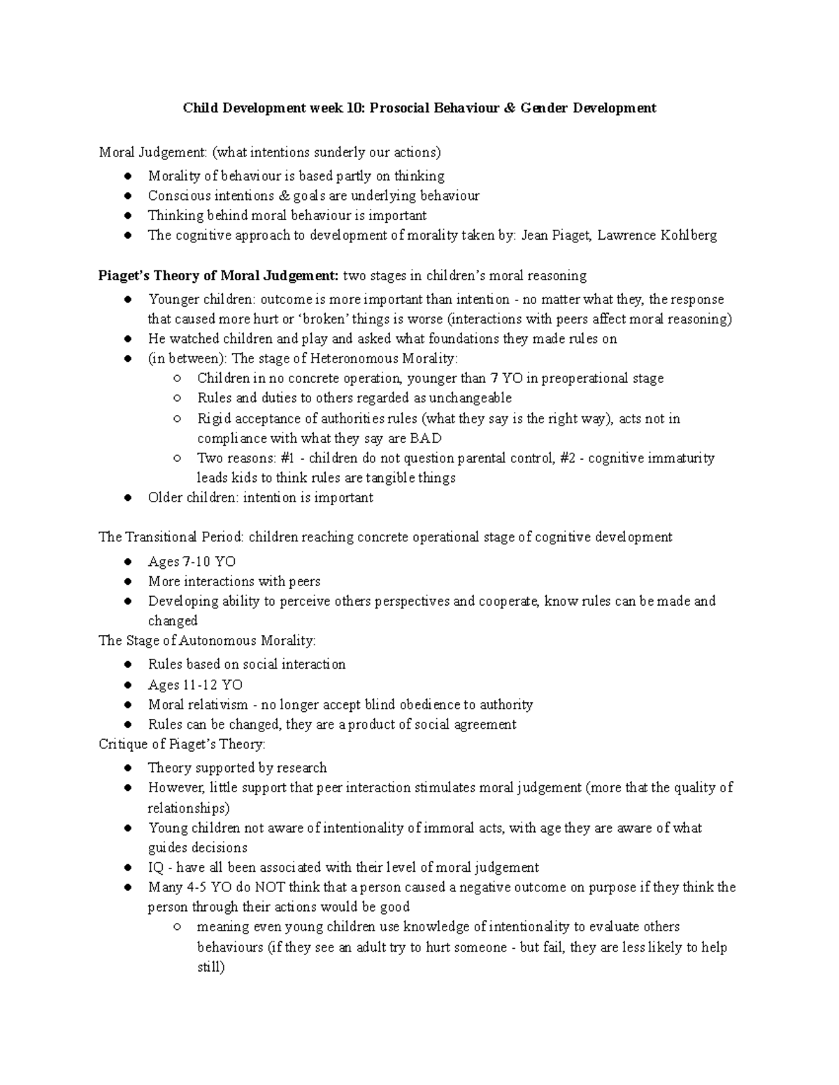 Psych week 10 - Summary Child Development - Child Development week 10 ...