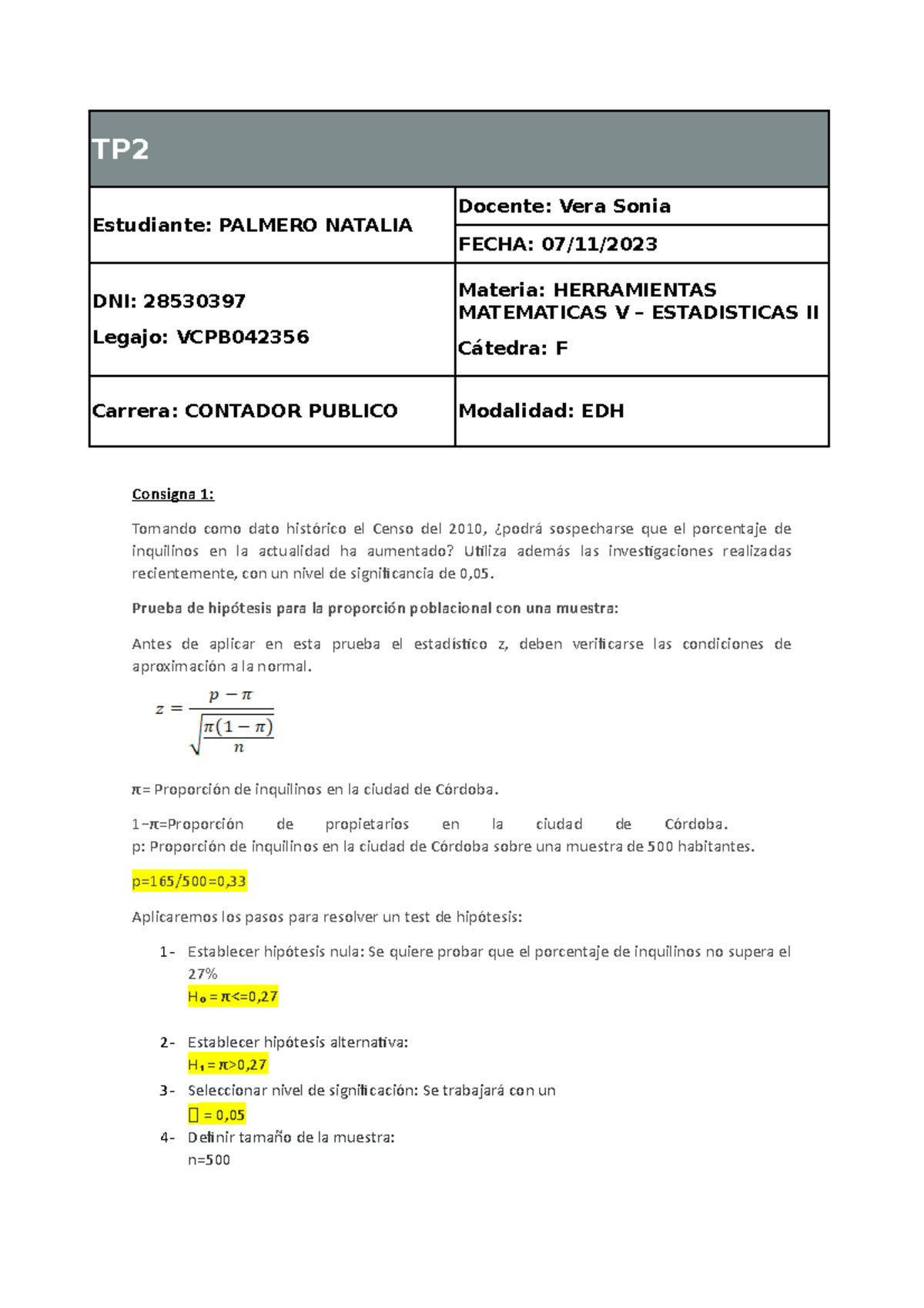 TP2 - Herramientas Matematicas V - TP Estudiante: PALMERO NATALIA ...