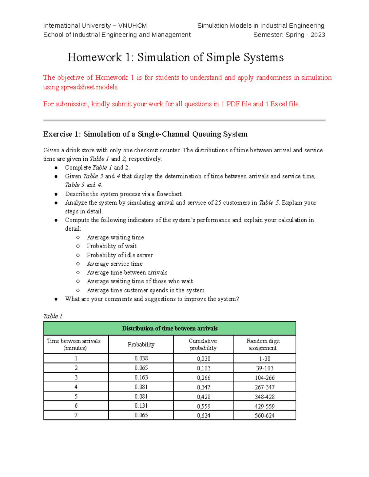 Homework 1 Solutions - International University – VNUHCM School of ...