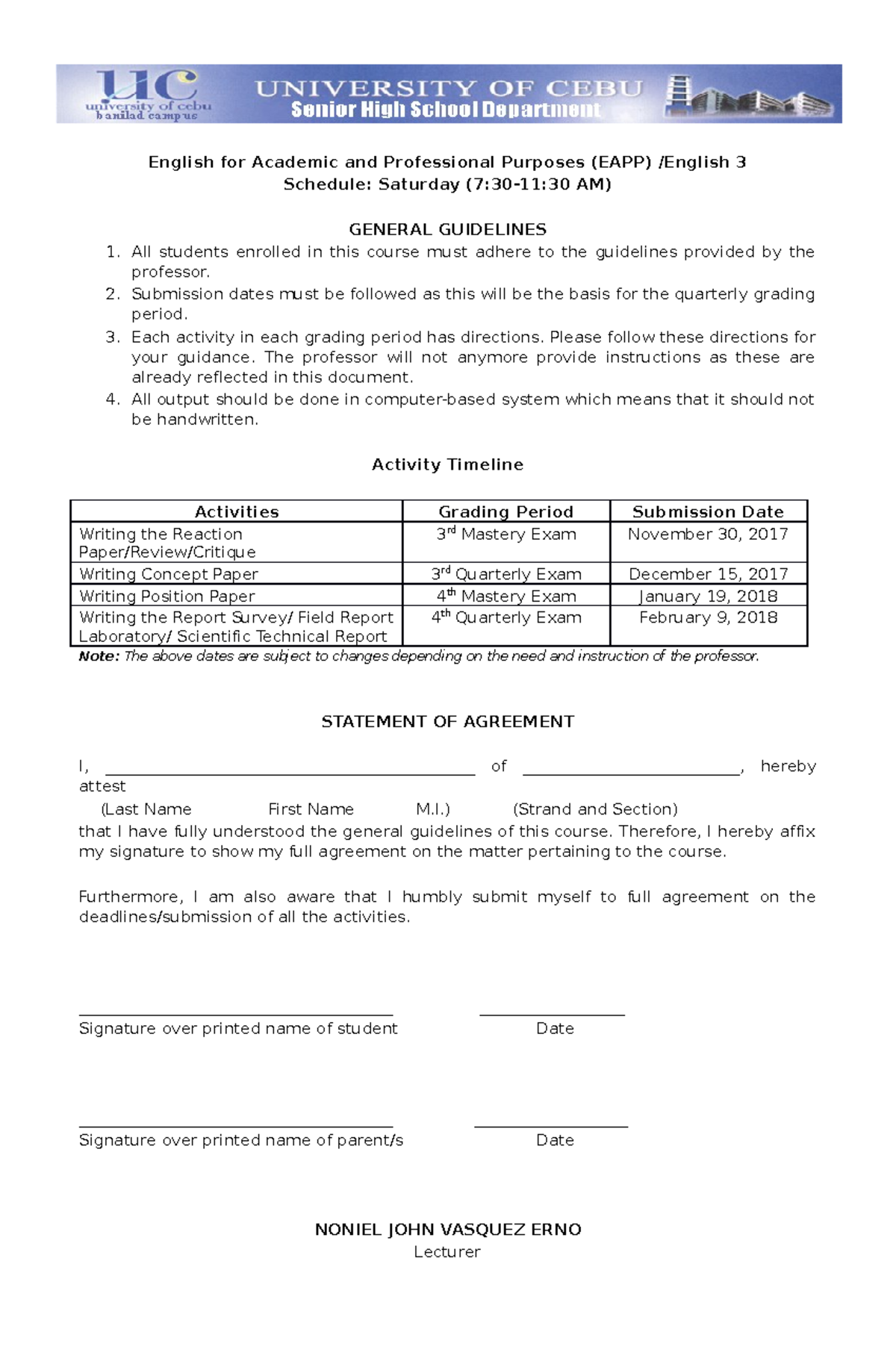 Eapp special class module and rubrics - English for Academic and ...