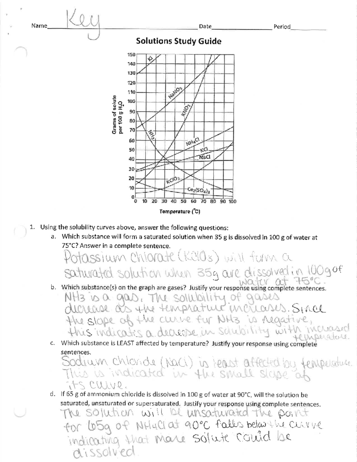 Solutions Study Guide Key 2nd - BIOL 4211 - Studocu